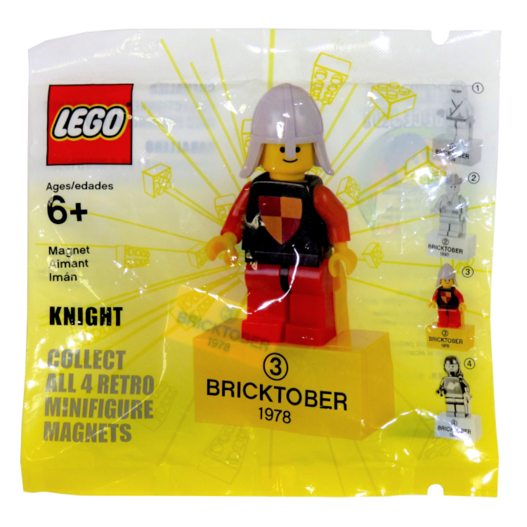 2856225 Magnet Set Minifigure Retro Classic Knight With 2 X 4 Brick