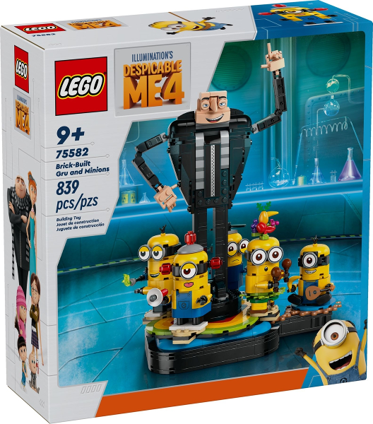 75582 Brick-Built Gru and Minions | Wapi Bricks LLC